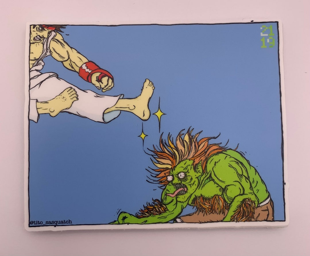 Ryu Vs Blanka X SFII X 4 Inch Sticker X Gamer Art X Car Decal X - Etsy Ryu Vs Blanka X SFII X 4 Inch Sticker X Gamer Art X Car Decal X - Etsy