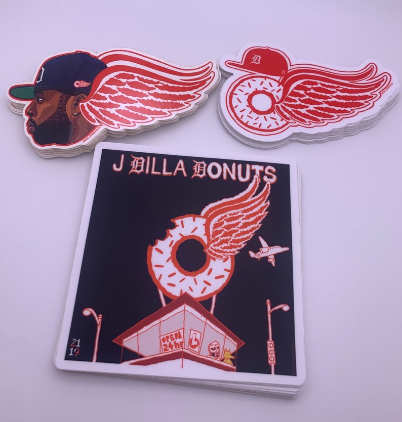 Donuts Dilla Sticker Pack: Hip Hop Legendary Producer, Donuts, (3 ...