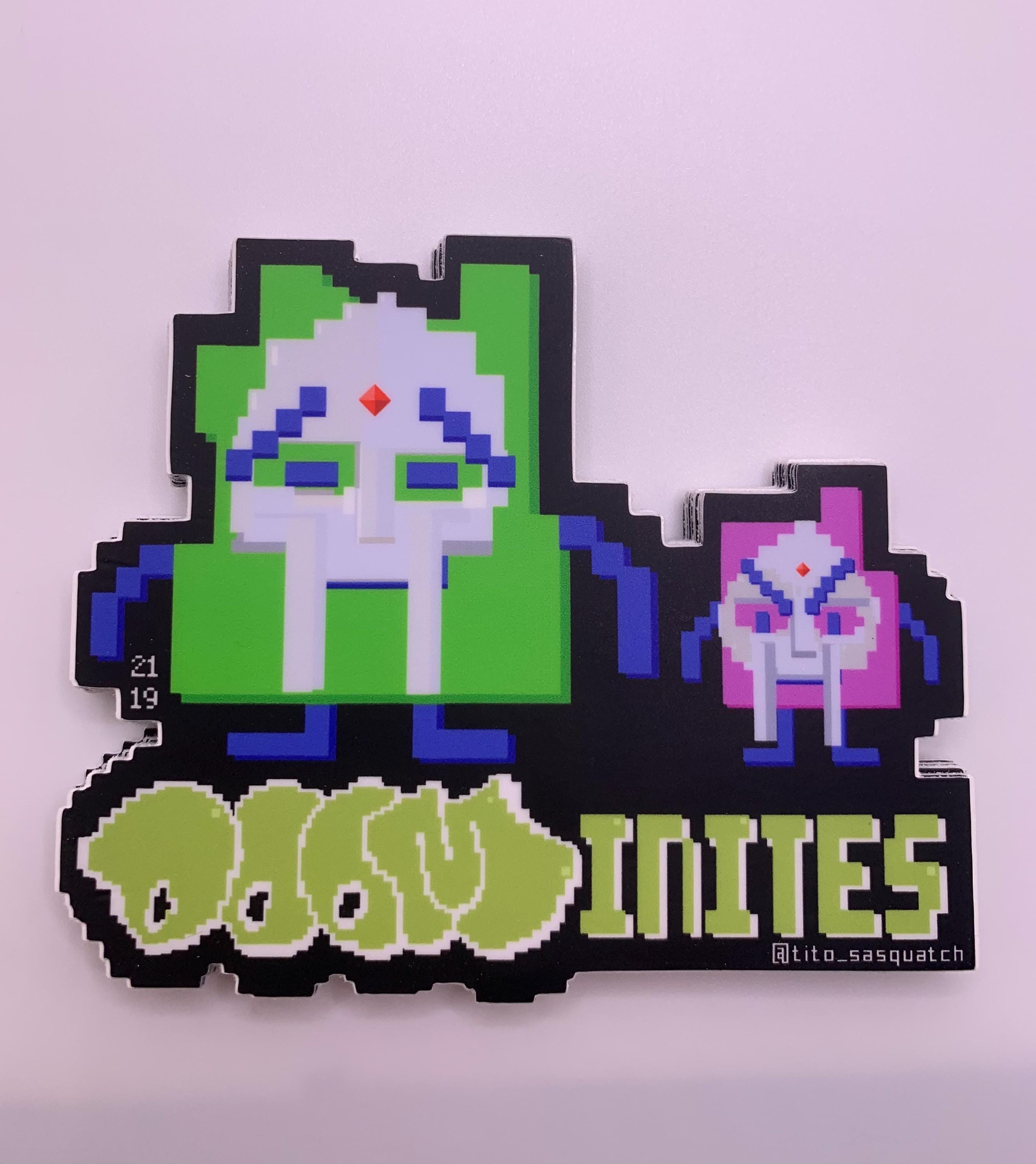 Doominites ( 4 Inch Sticker ) DOOM X Mooninites X Hip Hop X Aqua Teen ...