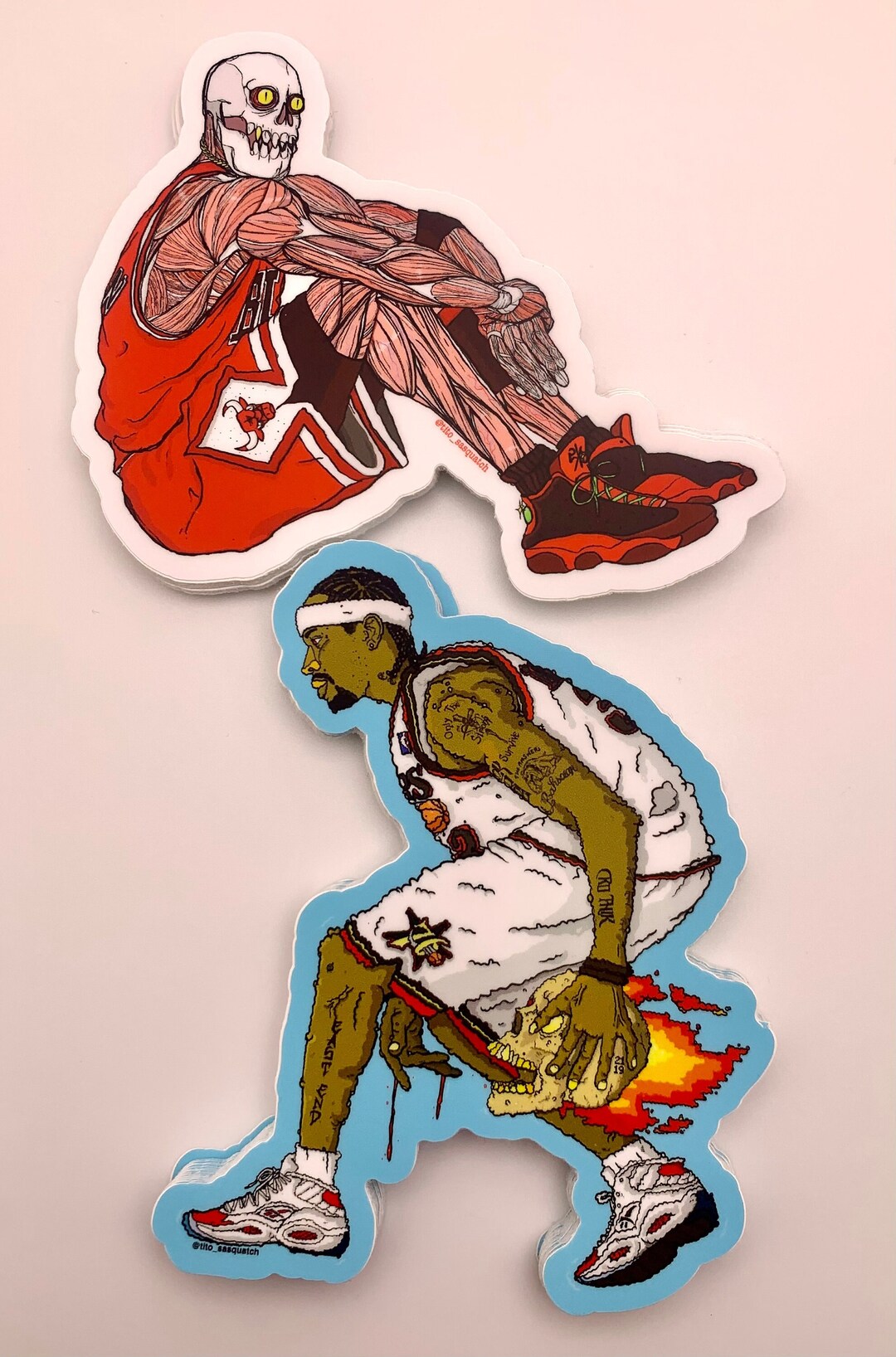 Skinless G.o.a.t. (michael Jordan) & the Answer (allen Iverson) 4 Inch ...