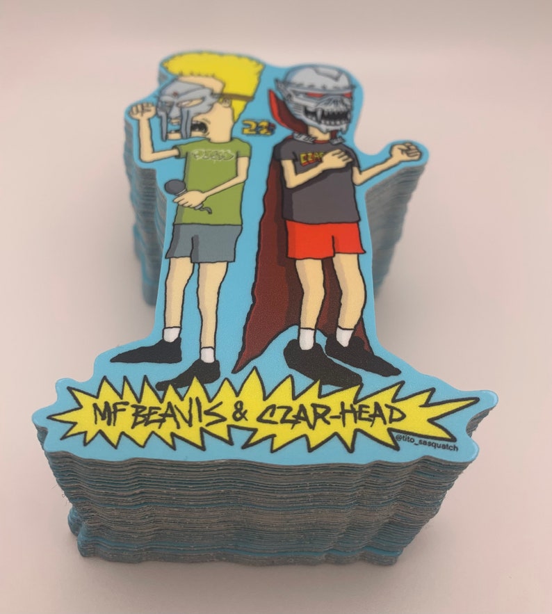 MF Beavis & Czarhead (2 Sticker Pack) Czarface X MF DOOM X Beavis and ...