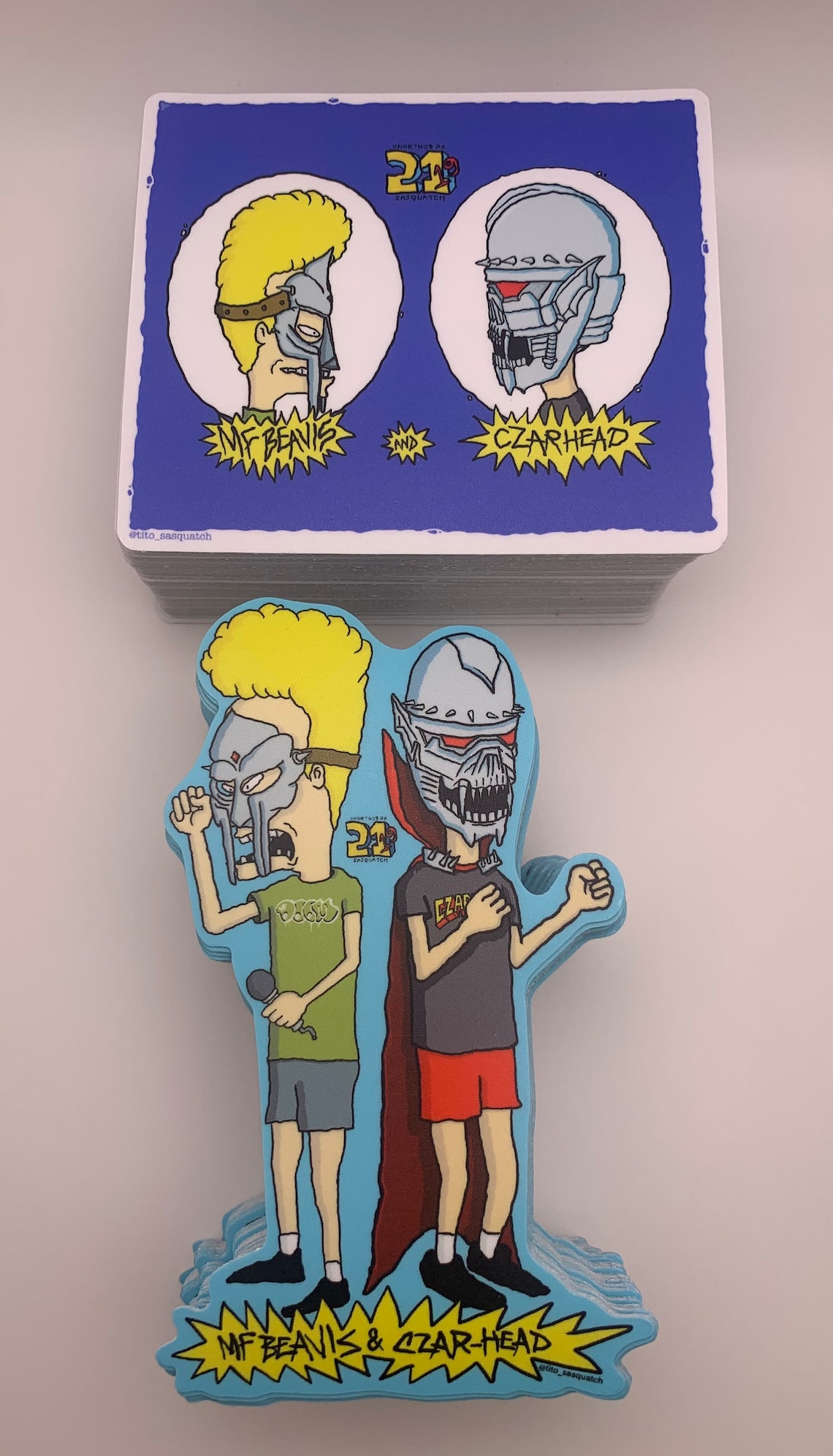 MF Beavis & Czarhead (2 Sticker Pack) Czarface X MF DOOM X Beavis and ...