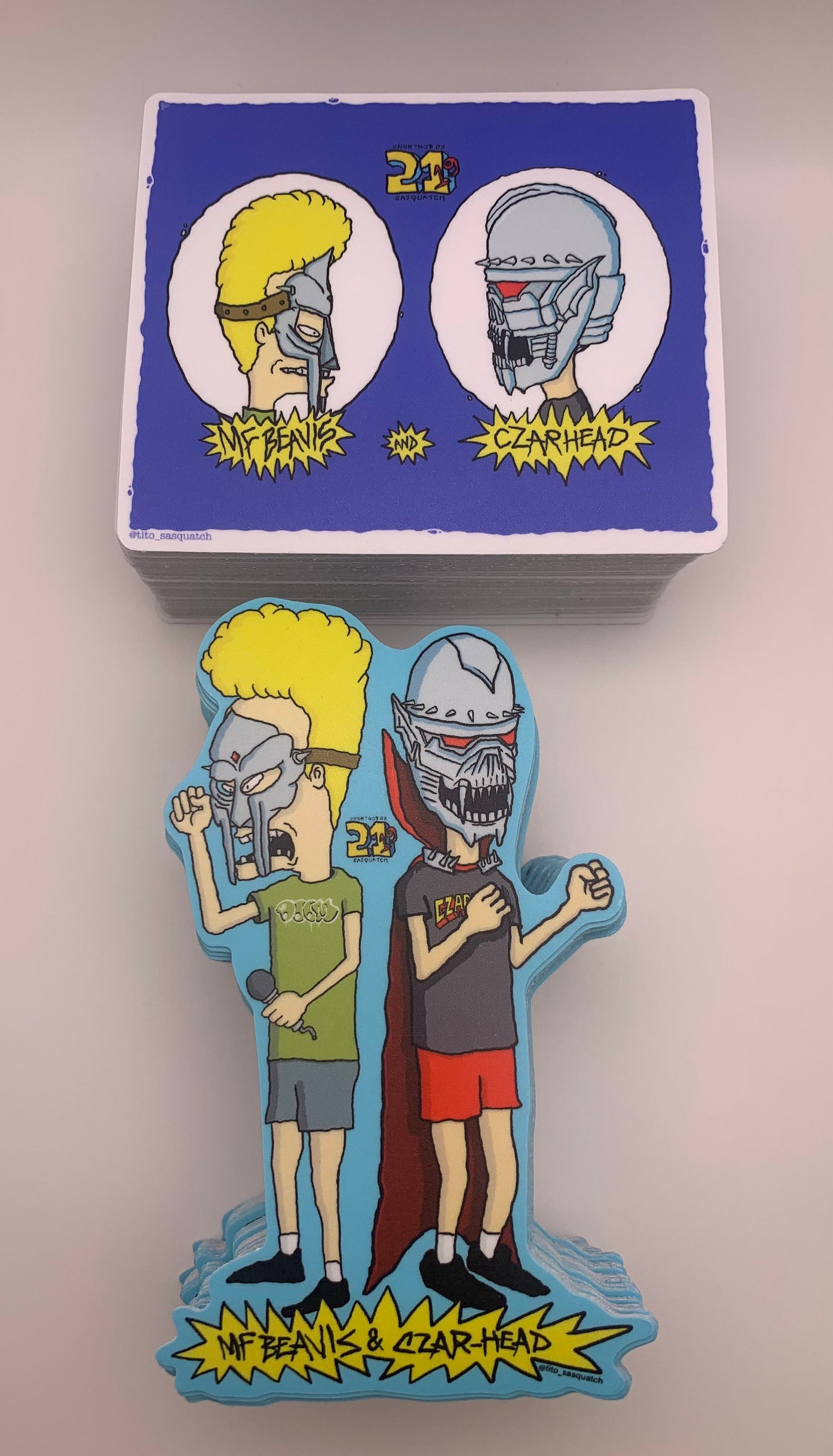 MF Beavis & Czarhead 2 Sticker Pack Czarface X MF DOOM X Beavis and ...