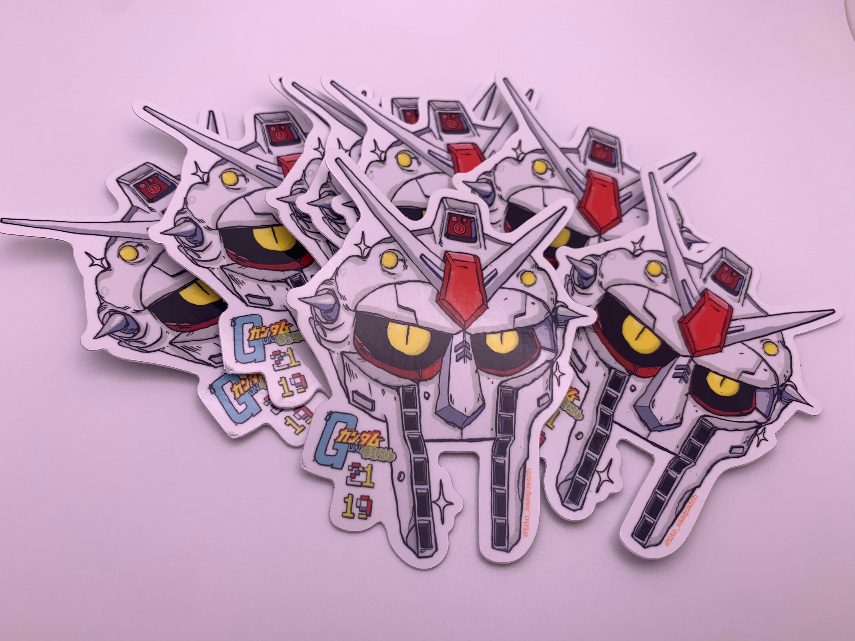 MF DOOM Vinyl Sticker Pack: Holographic Gundoom, Metal Face - Set of 4 ...