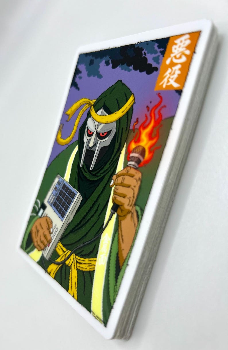 Metal Face Samurai DOOM | Mf DOOM Sticker | 4 Inch Waterproof Hip Hop ...