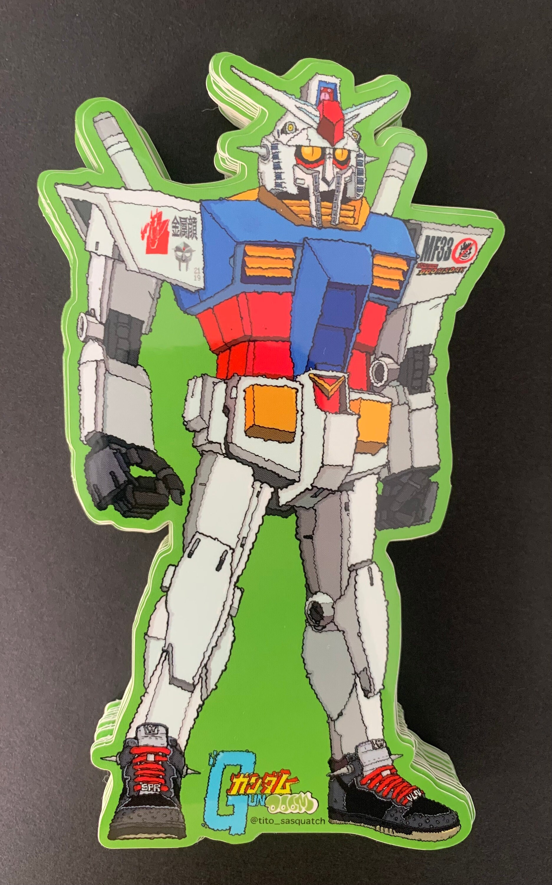 Gundoom 3 Sticker Pack MF DOOM X Gundam Anime X Sneaker Head X Hip Hop ...