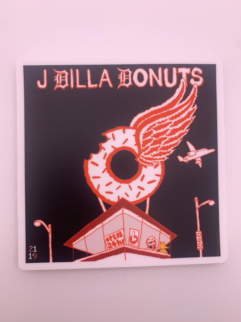 Donuts Dilla Sticker Pack: Hip Hop Legendary Producer, Donuts, (3 ...