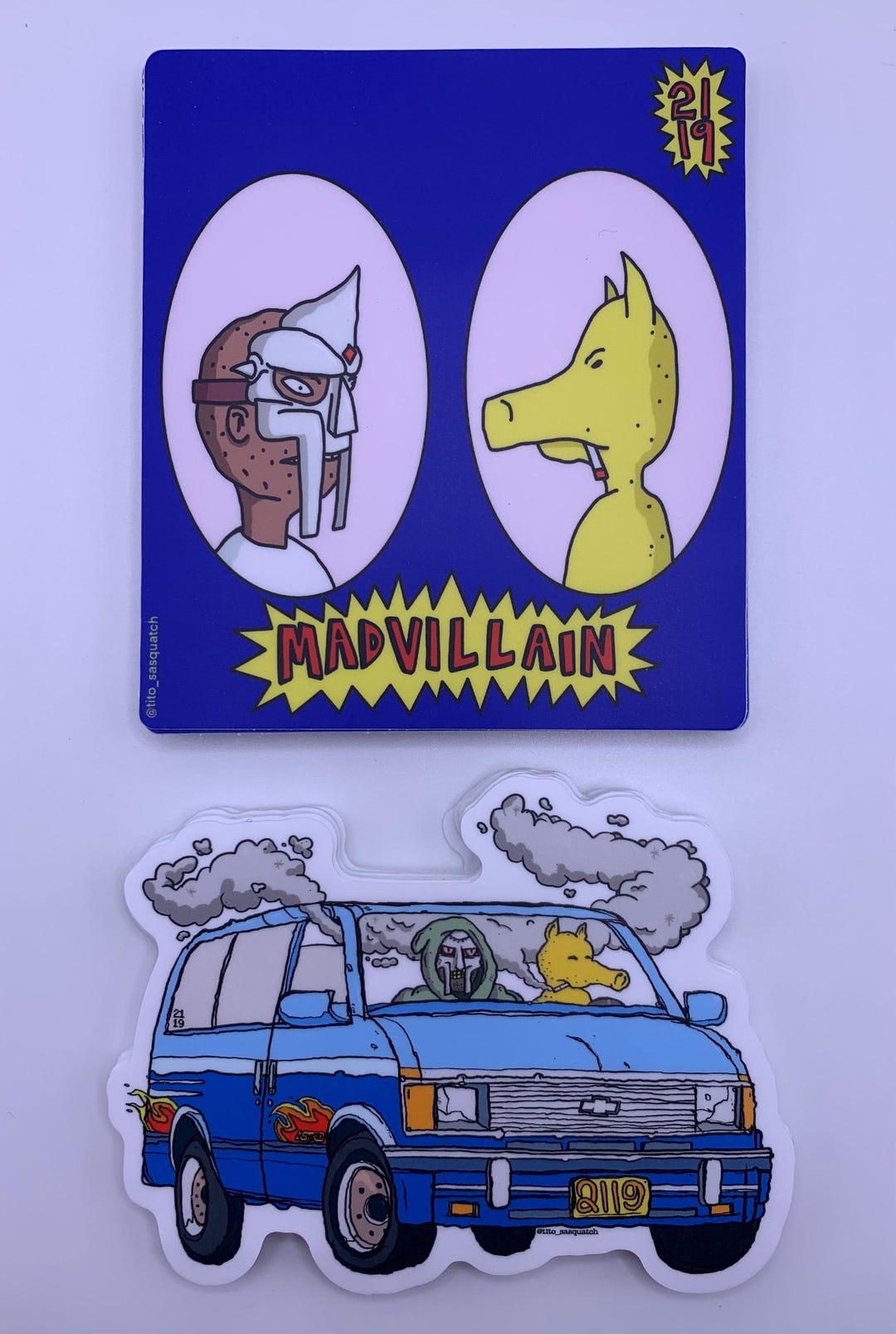 Madvillain MF DOOM & Quasimoto Sticker Pack - Waterproof Matte Vinyl - Etsy