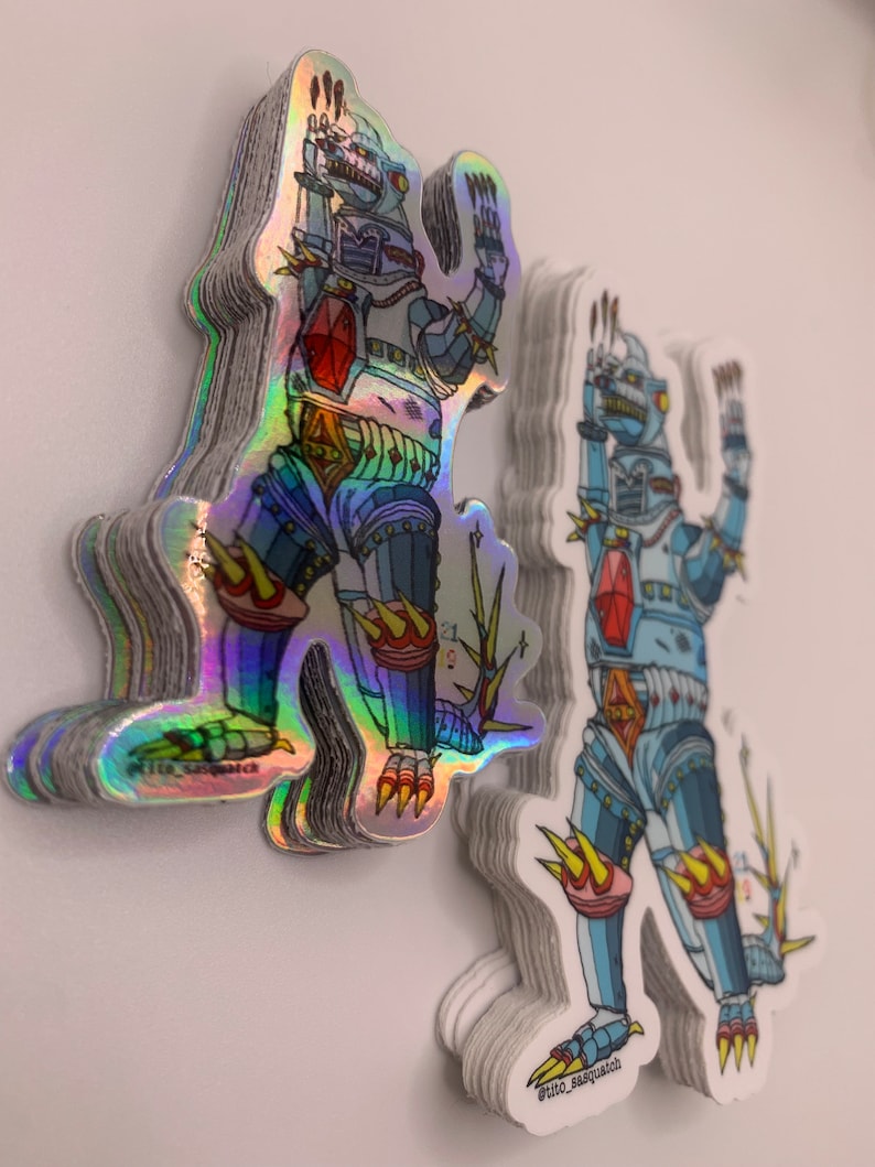 Mecha ZILLA 2 Sticker Pack 4 Inch Matte Holographic - Etsy