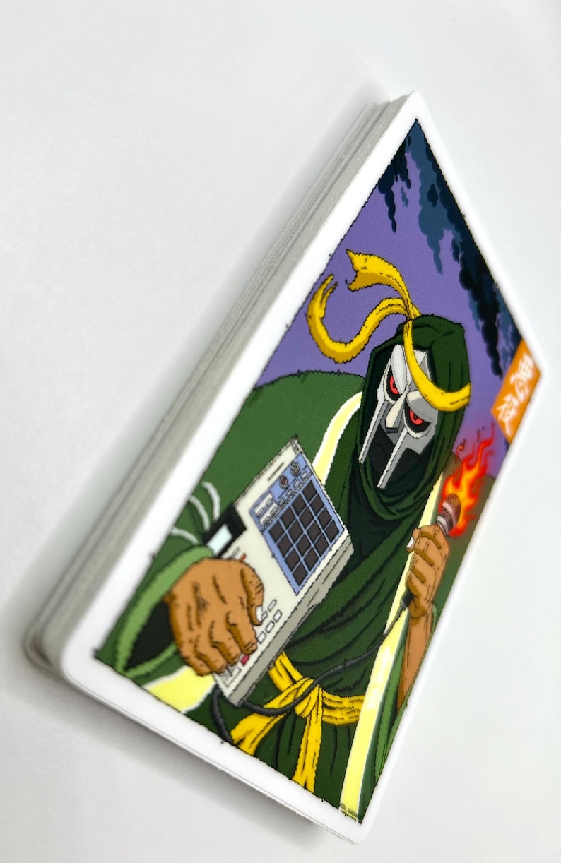 Metal Face Samurai DOOM | Mf DOOM Sticker | 4 Inch Waterproof Hip Hop ...