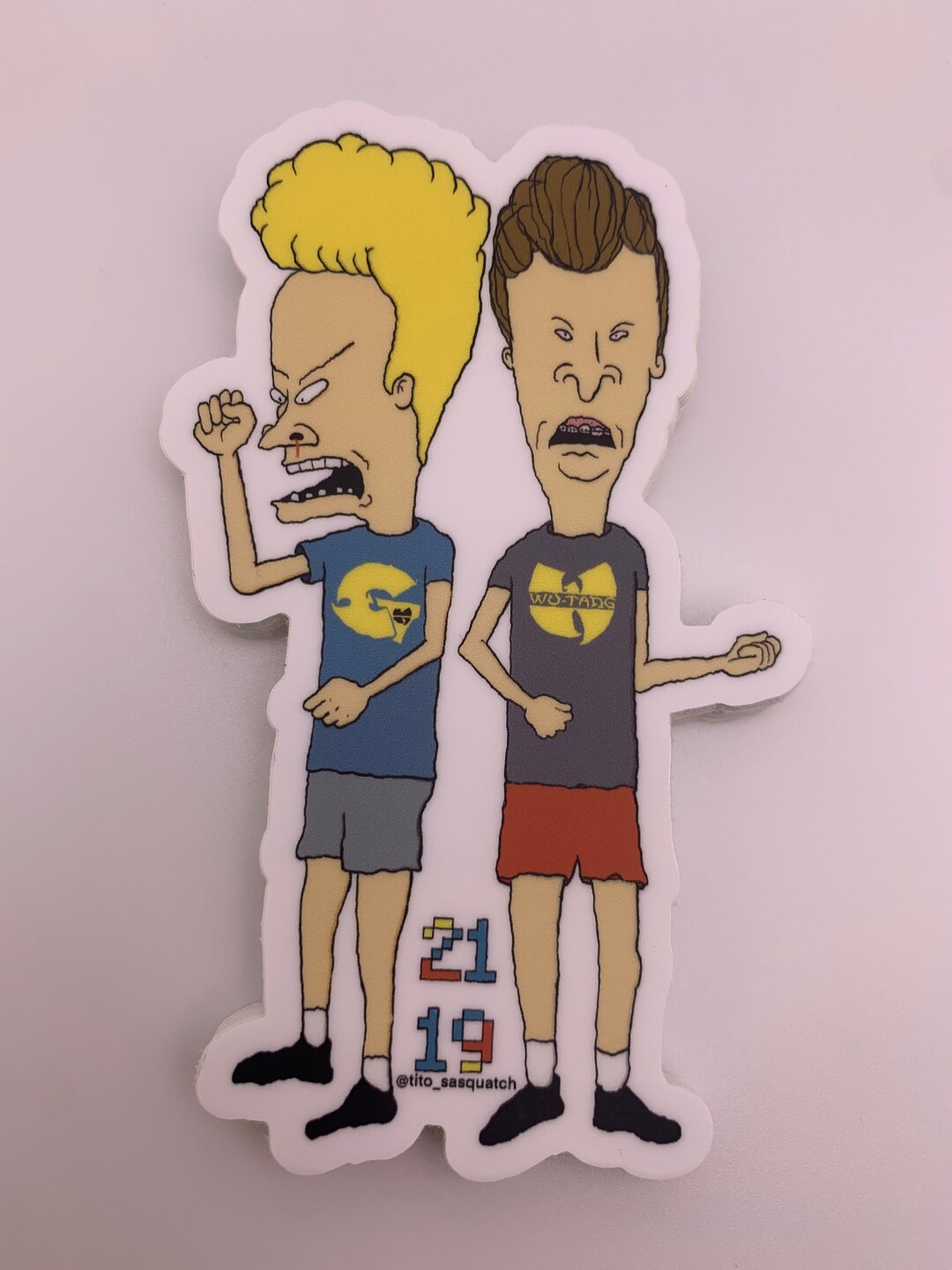 Beavis GZA & Wu Butthead 4 Inch Vinyl Sticker Waterproof X Hip Hop ...