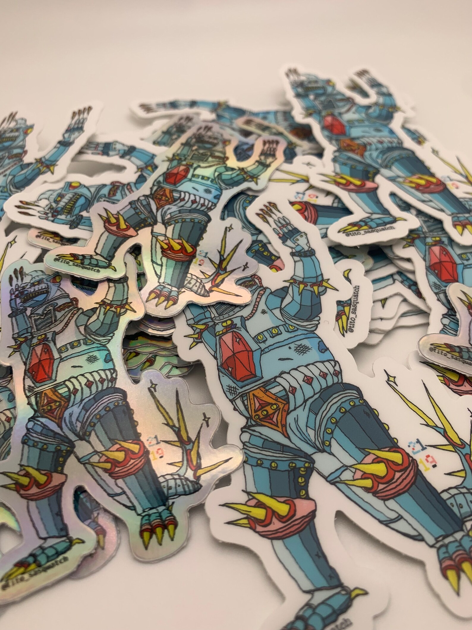 Mecha ZILLA 2 Sticker Pack 4 Inch Matte Holographic - Etsy
