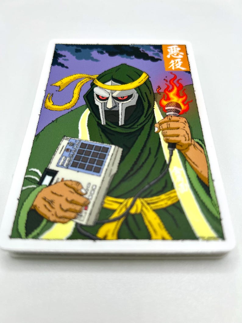 Metal Face Samurai DOOM | Mf DOOM Sticker | 4 Inch Waterproof Hip Hop ...