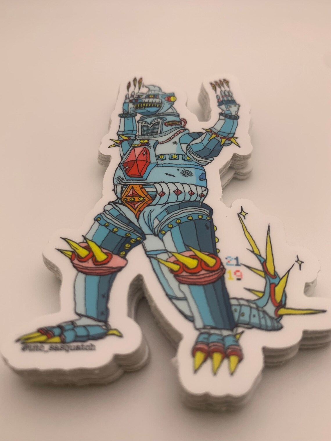 Mecha ZILLA 2 Sticker Pack 4 Inch Matte Holographic - Etsy
