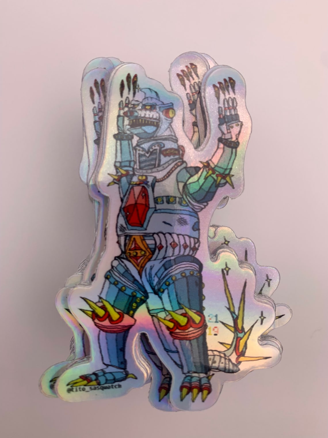MECHA ZILLA 3 Inch Holographic Stickers (2 Sticker Pack) - Etsy