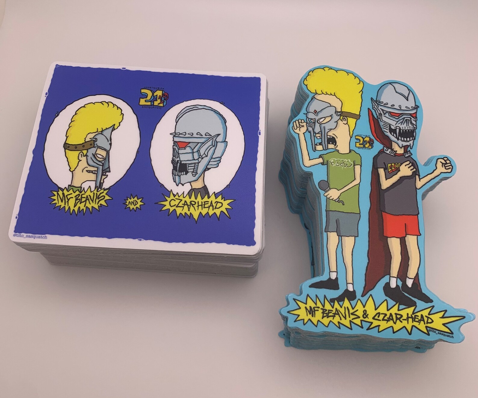 MF Beavis & Czarhead 2 Sticker Pack Czarface X MF DOOM X Beavis and ...