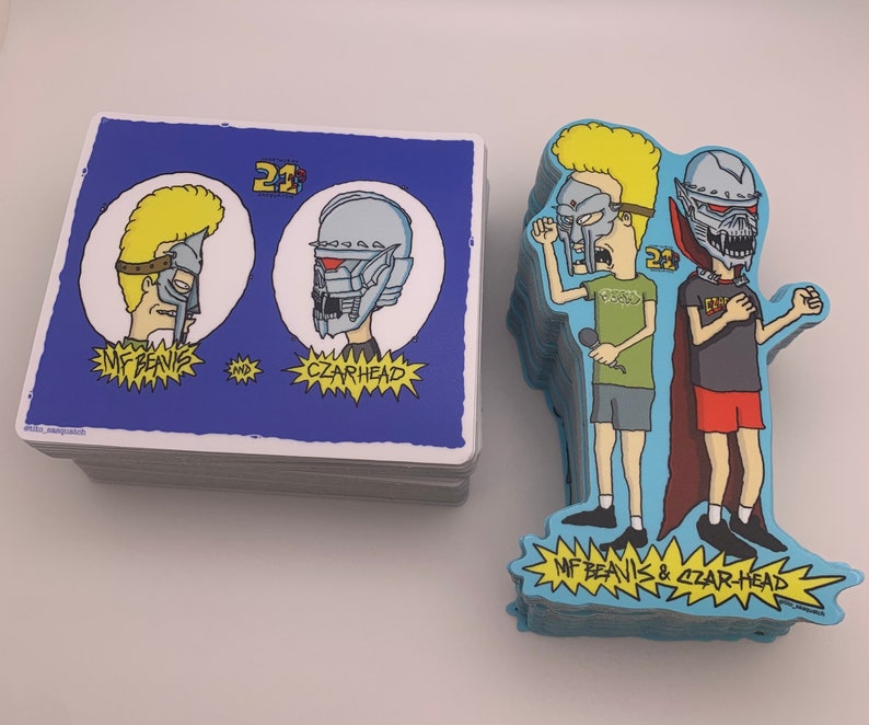 MF Beavis & Czarhead 2 Sticker Pack Czarface X MF DOOM X Beavis and ...