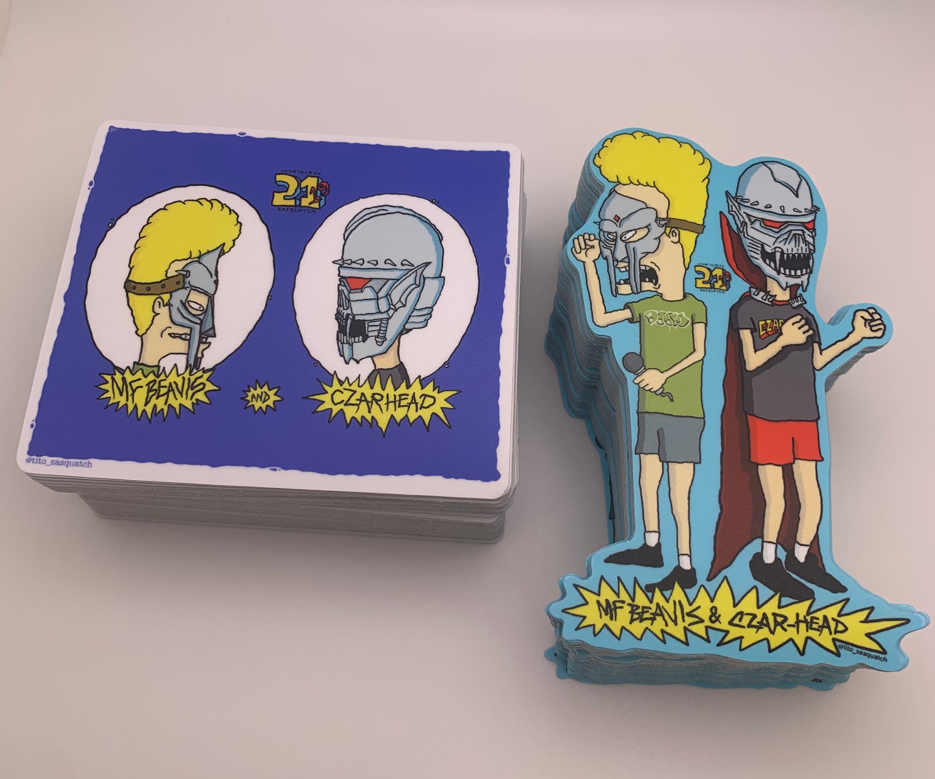 MF Beavis & Czarhead (2 Sticker Pack) Czarface X MF DOOM X Beavis and ...