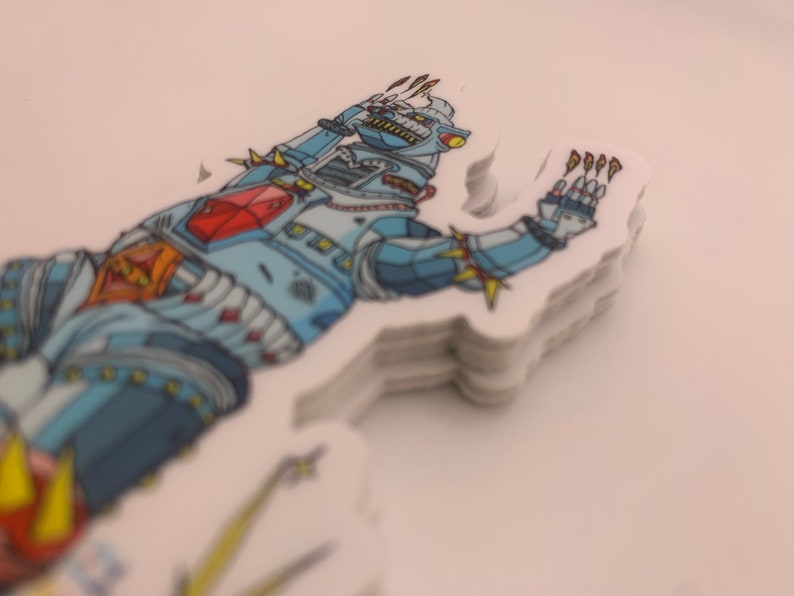 Mecha ZILLA (2 Sticker Pack) 4 Inch Matte + Holographic - Etsy