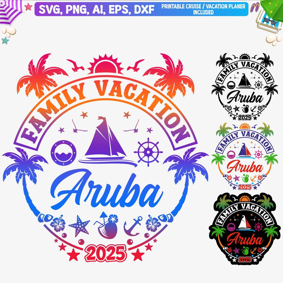 Family Vacation Aruba 2025 Png Svg, Aruba Family Trip 2025, Aruba ...