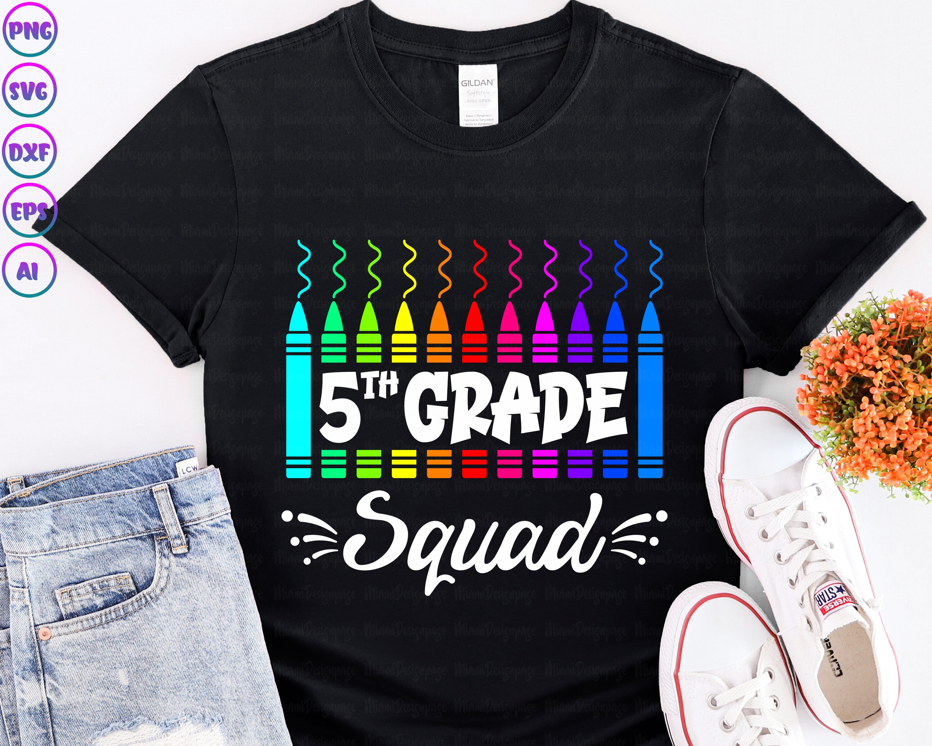 Fifth Grade Squad Teacher Shirt SVG PNG: Back to School (digital File ...