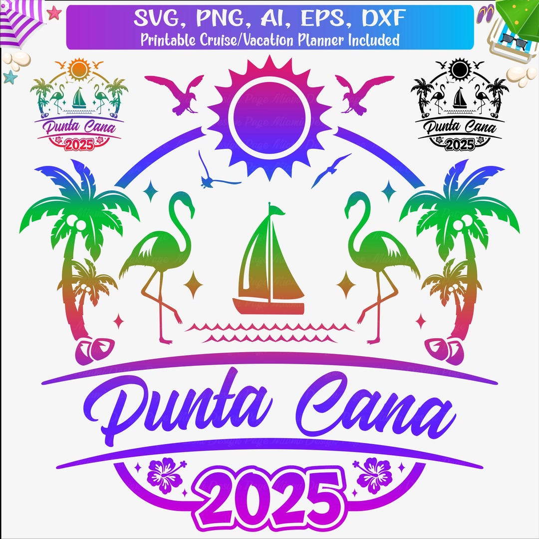 Punta Cana 2025 Vacation SVG: Dominican Republic Trip (digital File) - Etsy