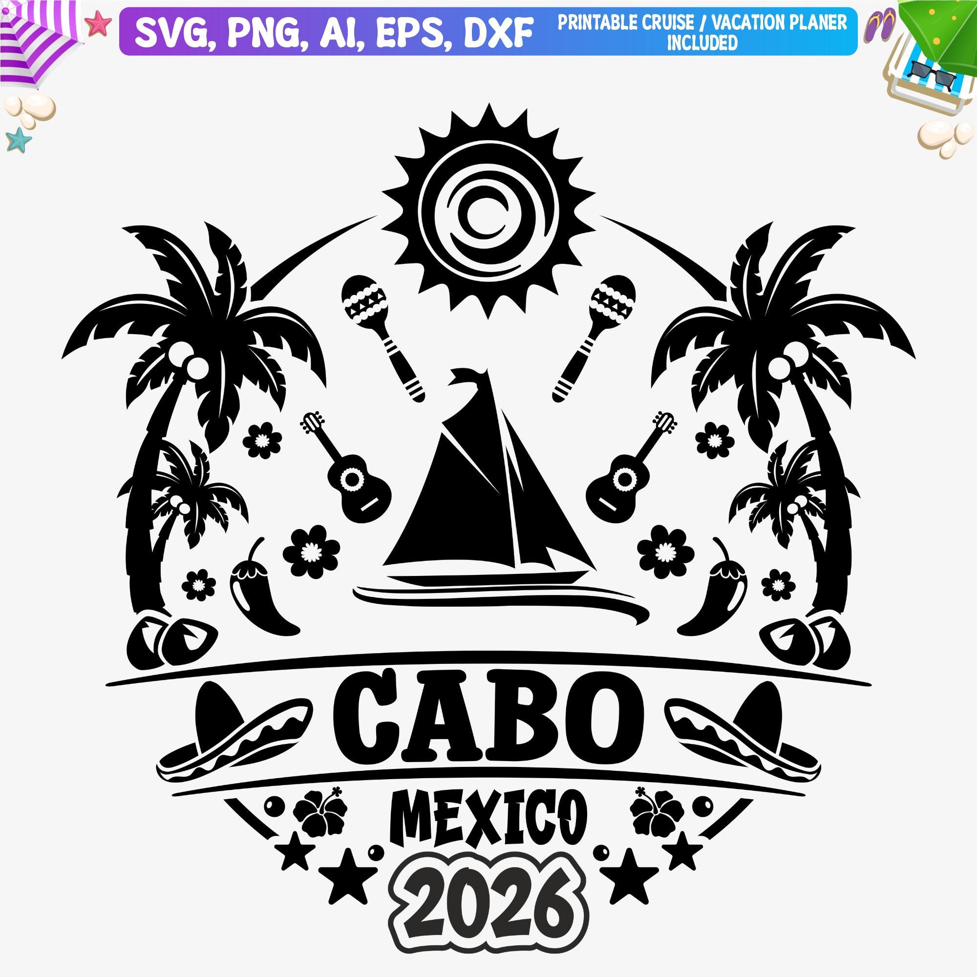 Cabo 2026 Vacation SVG: Mexico Trip Cut File (digital Download) - Etsy