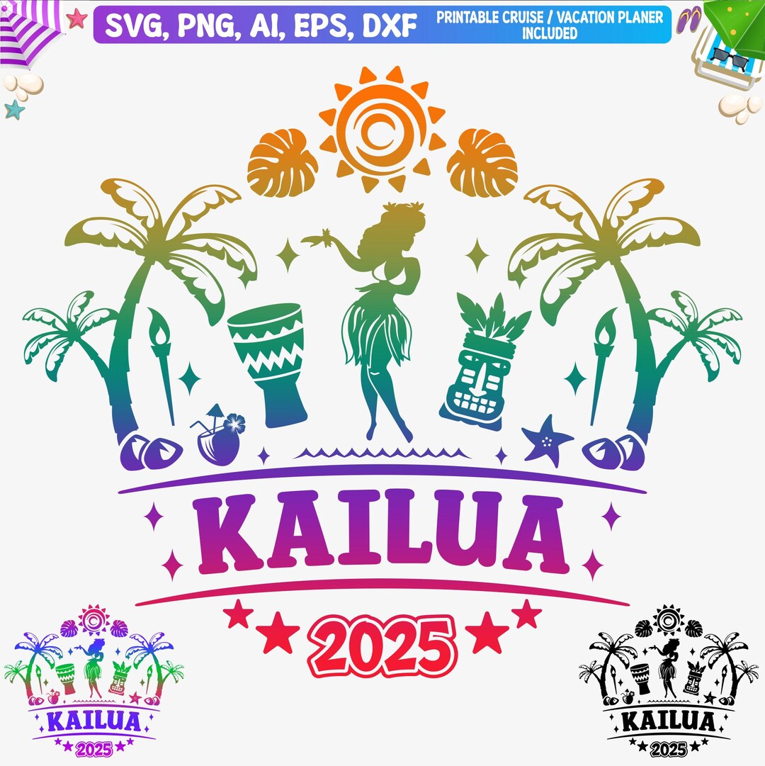 Kailua Hawaii Vacation 2025 Svg, Kailua T-shirt Svg, Kailua Family ...