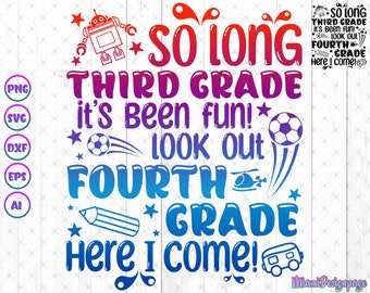 Third Grade Out Svg - Etsy