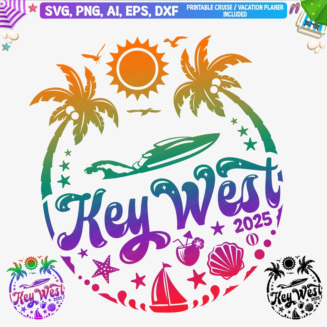 Key West 2025 Svg, Key West Shirts Svg, Key West Iron-on, Key West ...