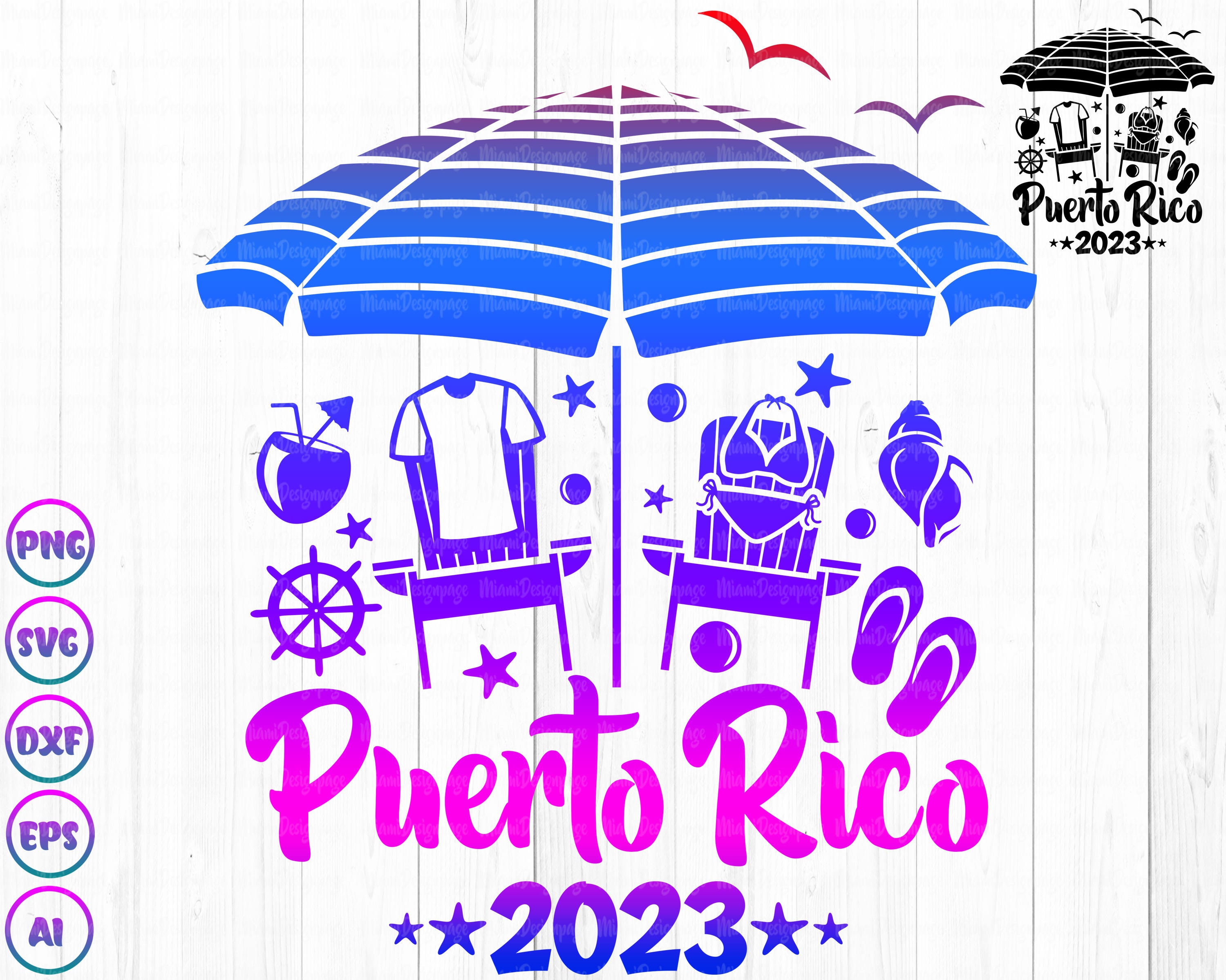 Puerto Rico Vacation 2023 Png Svg File Puerto Rico Svg Summer - Etsy ...