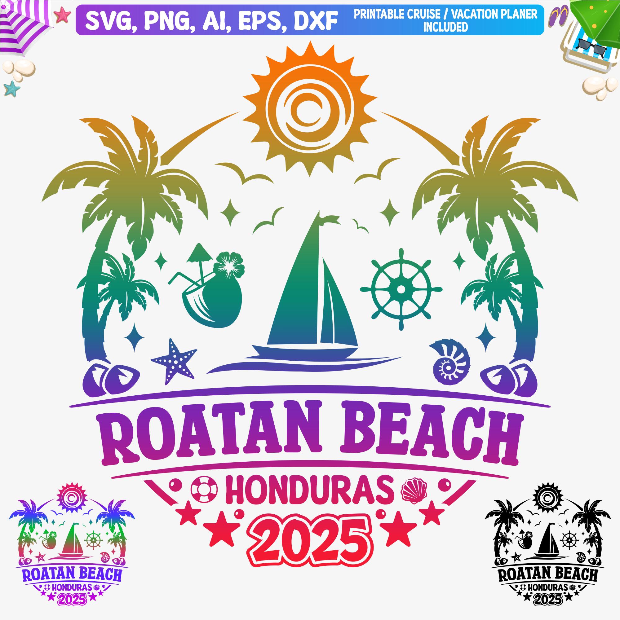 Roatan Beach 2025 SVG: Family Vacation Design (digital Download) - Etsy