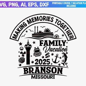 Branson Missouri Family Vacation 2025 Svg, Branson Missouri T Shirt Png ...