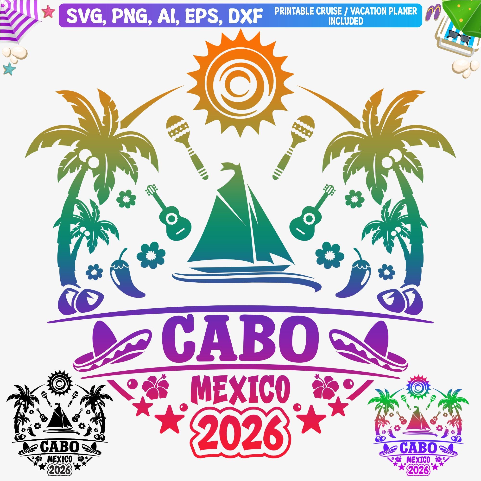 Cabo 2026 Vacation SVG: Mexico Trip Cut File (digital Download) - Etsy