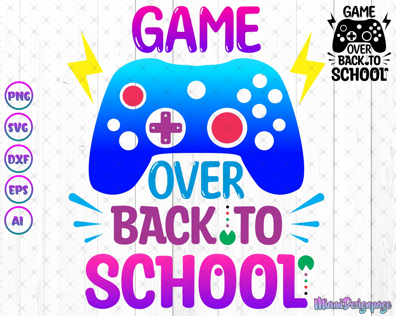 Game Over Back to School SVG, Boy Back to School PNG, First Day of ...