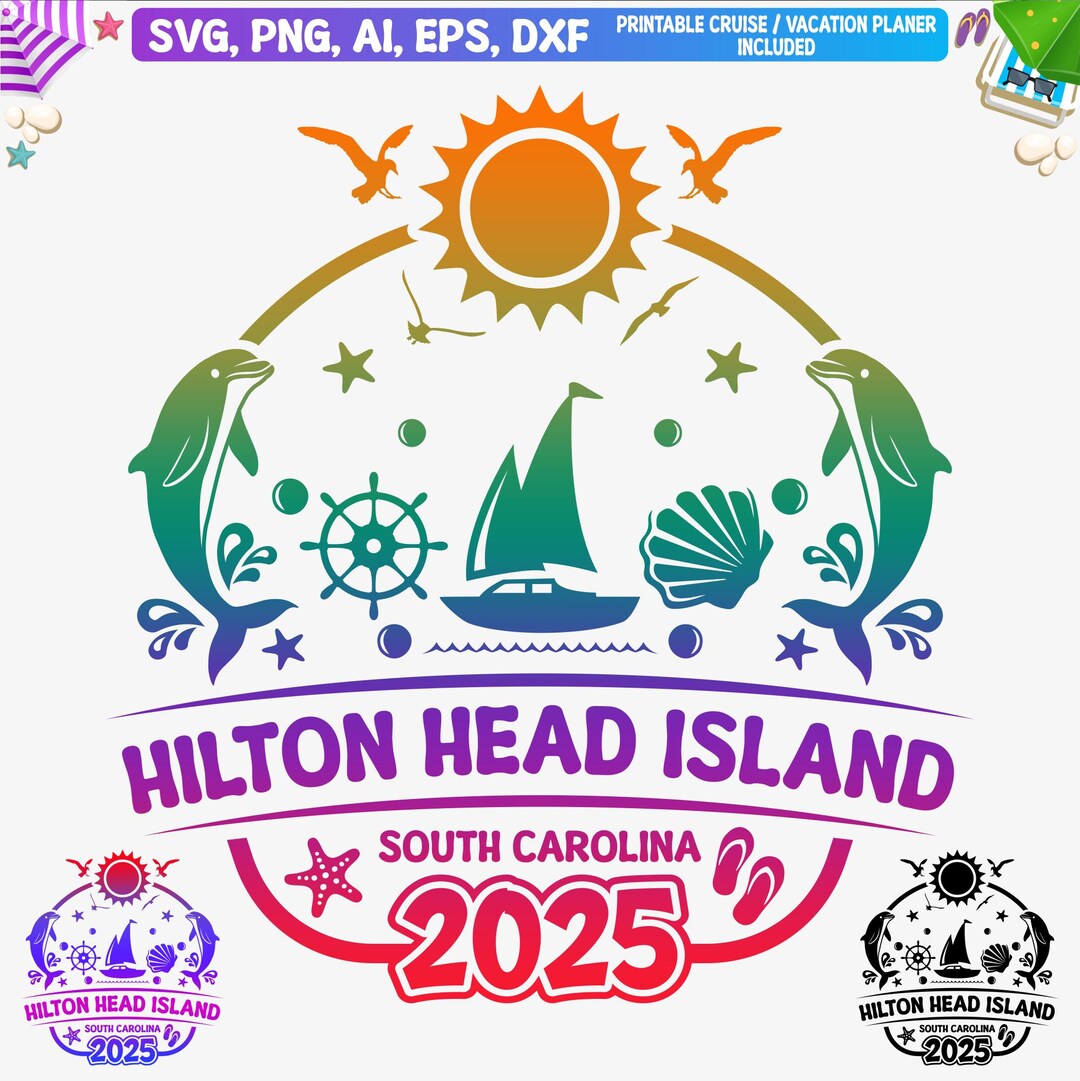 Hilton Head 2026 Vacation SVG: South Carolina Family Trip (digital ...