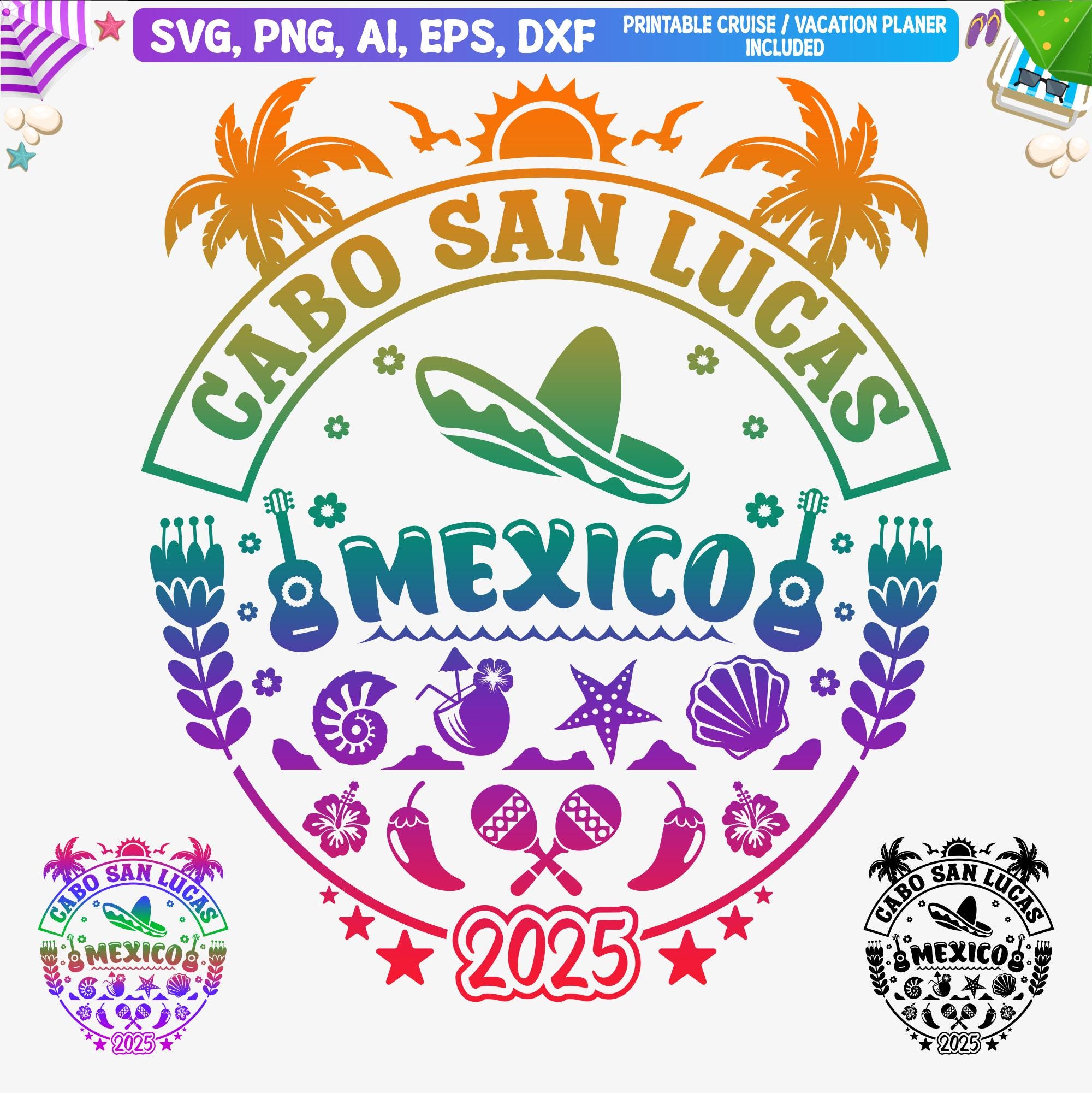 Cabo San Lucas 2025 SVG: Mexican Vacation Cut File - Etsy