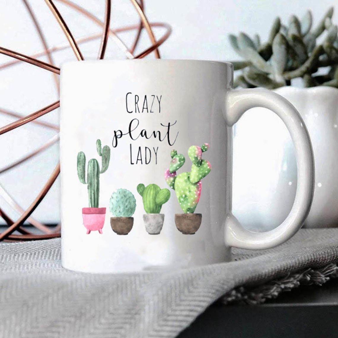 Loco Plant Lady Taza Loca Dama De La Planta Taza De La Etsy