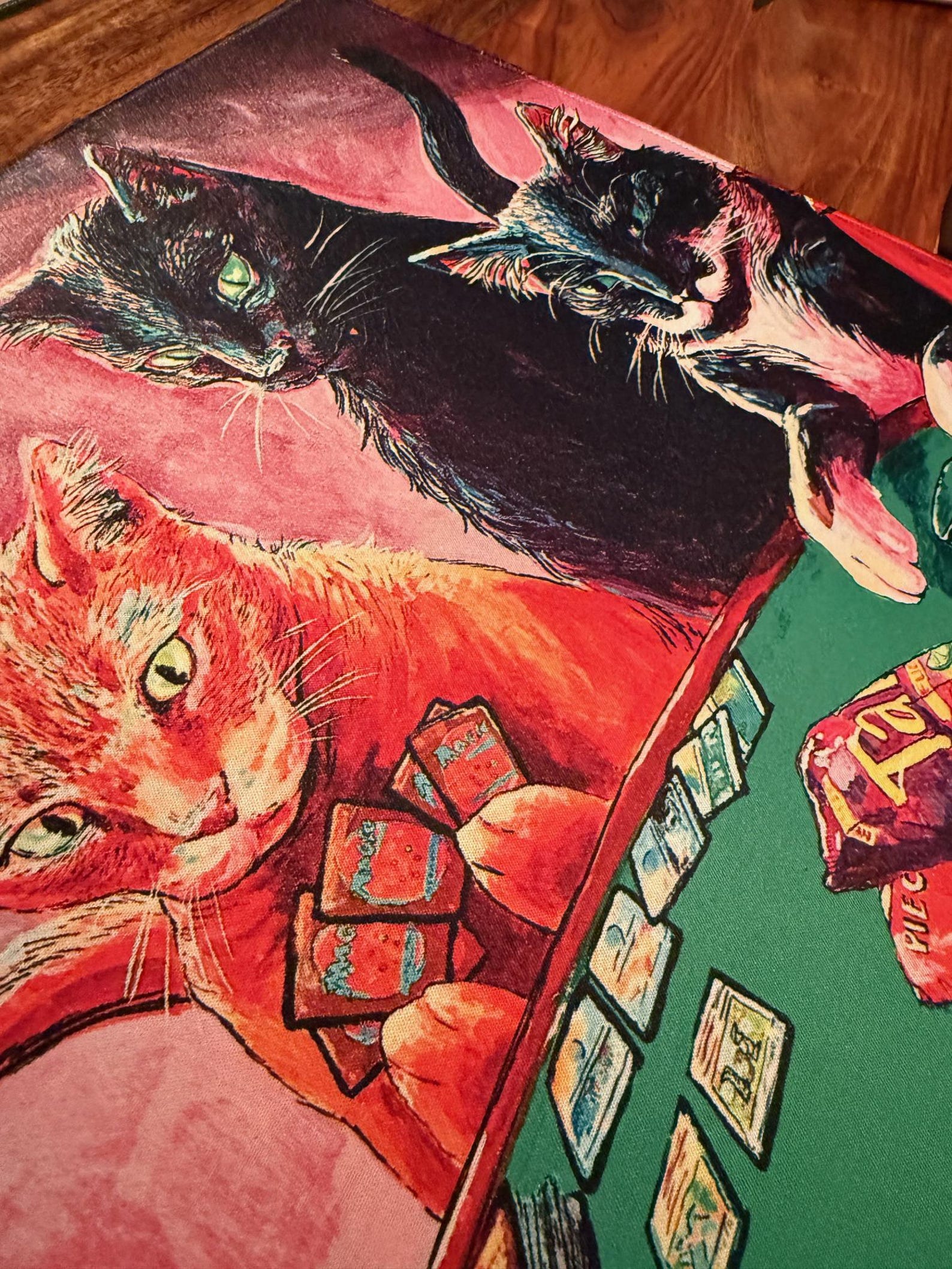 Cats Playing Magic the Gathering TCG Playmat - Stitched Edge 3mm ...