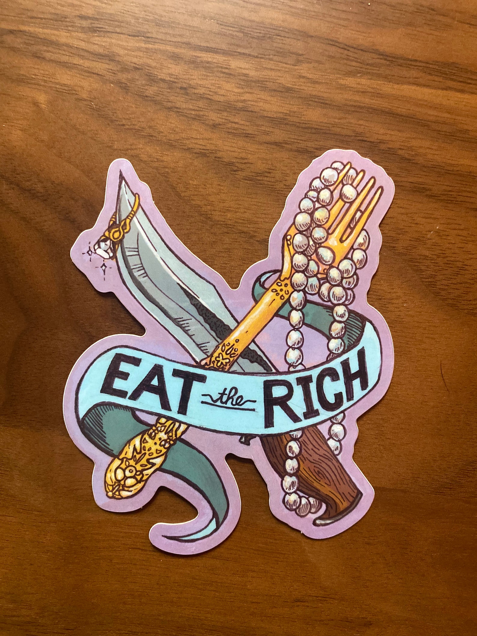 Eat the Rich - Sticker - Etsy