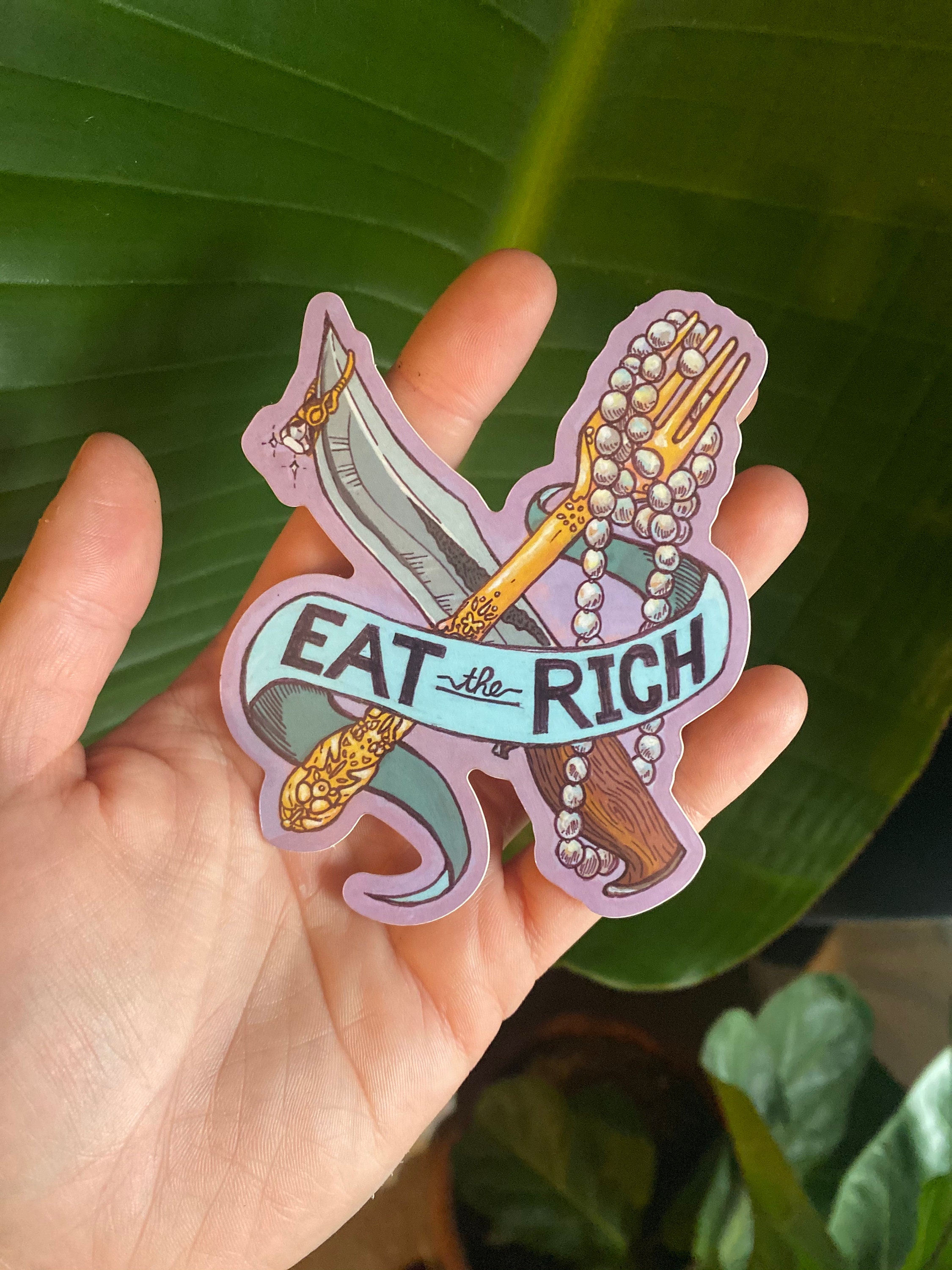 Eat the Rich - Sticker - Etsy