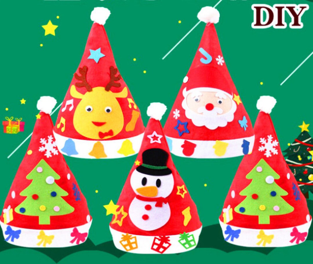 Christmas Children's Handmade Diy Christmas Hat Making Material Package ...