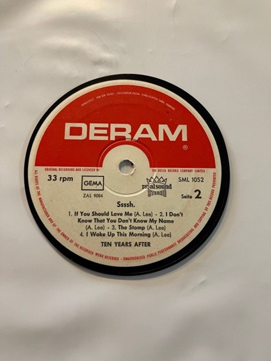 Ssssh. Ten Years After Side2 - Etsy