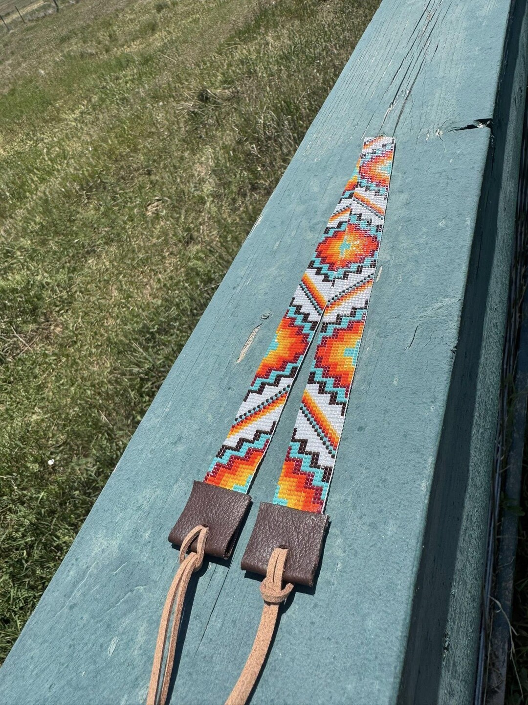 Sunrise Aztec Beaded Hat Band - Etsy