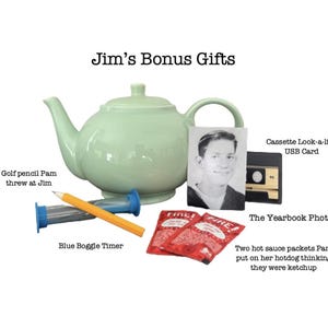The Office Teapot: Jim & Pam's Seafoam Green Teapot With Bonus Gifts - Etsy