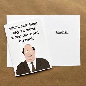 Kevin Malone 'the Office' Love Card: Valentine's Day, Anniversary - Etsy