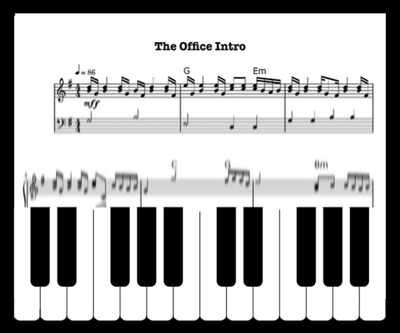 The Office Theme Song Sheet Music Minuet In G (Zoom Edition).