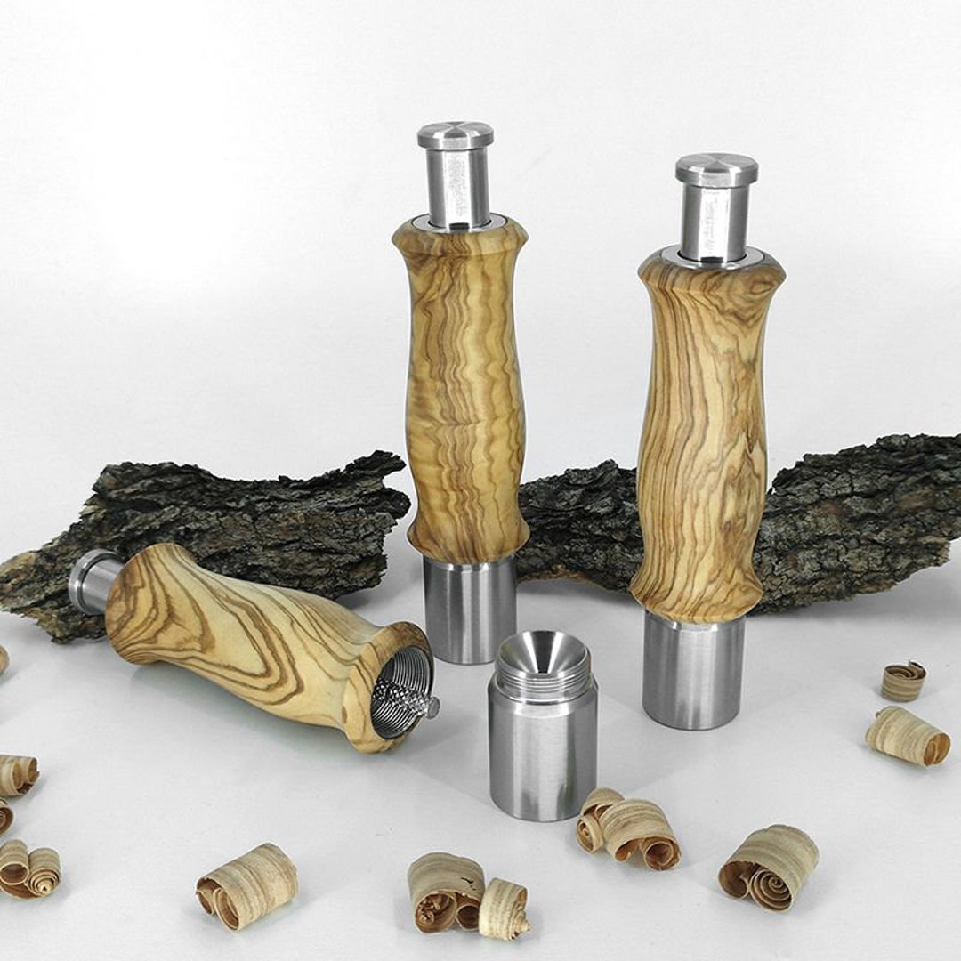 Olive Wood Manual Press Grinder - Olivewood Pens® - Etsy
