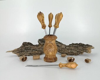 Pronged Olive Wood Forks Olivewood Pens® - Etsy