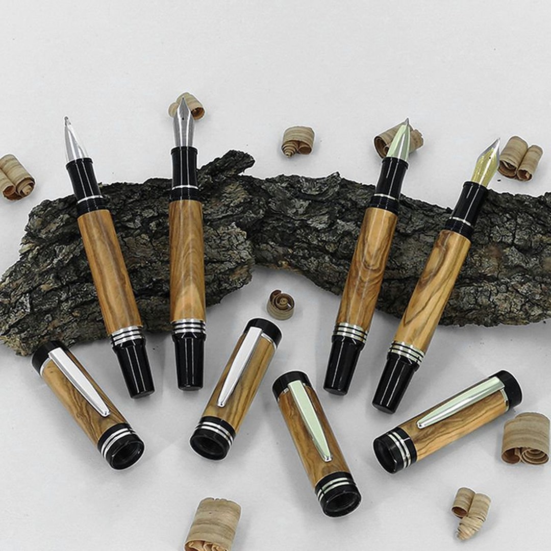 Olive Wood Fountain and Rollerball Pen - Olivewood Pens® - Etsy